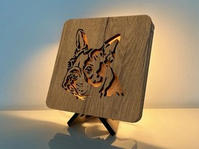 Li-Go "Buldoček" lampa 19x19 cm provedení povrchu: dub