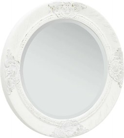 vidaXL Nástěnné zrcadlo barokní styl 50 cm [320344] Barva: Bílá