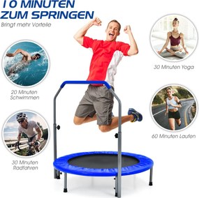 Costway Ø 101 cm skládací mini trampolína fitness trampolína s výškově