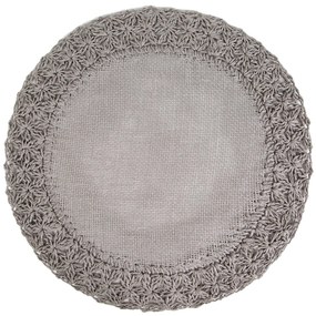 SADA 6KS PROSTÍRÁNÍ NA STŮL BOHO 11 (FI) 38 CM ŠEDÁ