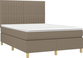 Box spring postel s matrací taupe 140x200 cm textil 3142501