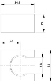 Sapho 1205-14 držák sprchy chrom