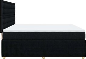 Box spring postel s matrací černá 180x200 cm textil 3294451