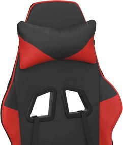 vidaXL Masážní herní židle s podnožkou umělá kůže [345412] Barva: Černá a oranžová