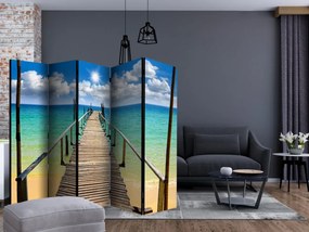 Paraván - Beach, sun, bridge II [Room Dividers]