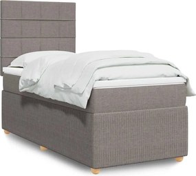 Box spring postel s matrací taupe 100 x 200 cm textil 3294271