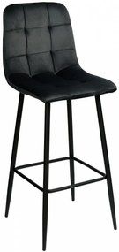 Barová židle Hamilton Velvet černá