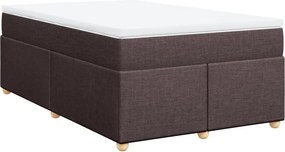 Box spring postel s matrací tmavě hnědá 120x200 cm textil 3285369