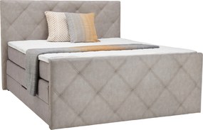 XXXLutz POSTEL BOXSPRING, 180/200 cm, šedá Ti'me - Postele s úložným prostorem - 000725002423