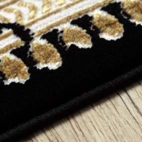 Dywany Łuszczów, Kusový koberec Allure 1965 black/gold, 140x190, černá, kancelář