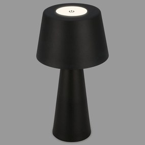 LED stolní lampa Kihi s dobíjecí baterií, černá
