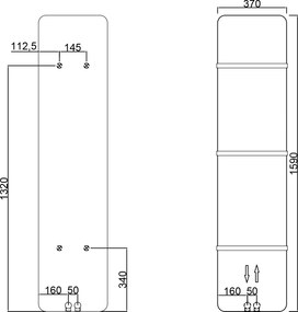 Sapho TABELLA 370 x 1590 mm MI1539 otopné těleso černá mat