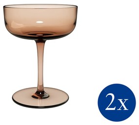Sada širokých sklenic na šampaňské z kolekce LIKE GLASS CLAY, 2 ks