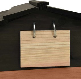 Garáž na robotickou sekačku černohnědá 78x74x54 cm jedlové dřevo 315301
