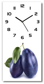 Wallmuralia Moderní hodiny nástěnné Švestky 30x60 cm