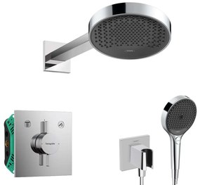 Hansgrohe - Sprchový set s baterií pod omítku, s tělesem, průměr 25 cm, 3 proudy, chrom SANI21HHH005