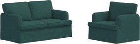 Set pohovek 2 ks Tmavě zelená textil 3407519