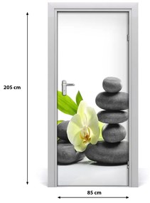 Fototapeta samolepící Orchidej a kamení 85x205 cm