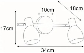 Nástěnné svítidlo K-8001/2 z řady EMBO