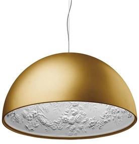 Flos F0002044 Skygarden S2, matně zlaté závěsné svítidlo s vnitřním štukem, 1x205W E27, prům. 90cm