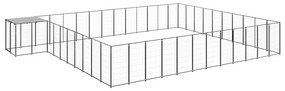 Psí kotec černý 37,51 m² ocel 3082242