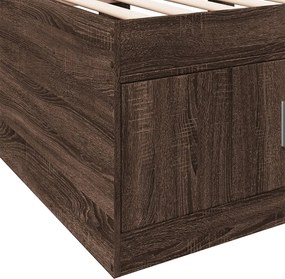 vidaXL Válenda se zásuvkami 90 x 200 cm kompozitní dřevo [3280250] Barva: hnědý dub
