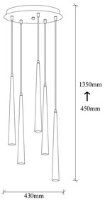 Designový lustr Pearlie 43 cm černý