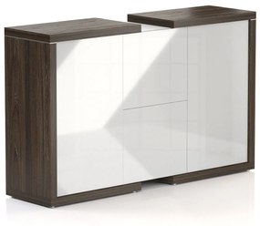 Manažerská sestava stolu s komodou a skříní SOLID Z22, volitelná délka stolu 160/180/200cm