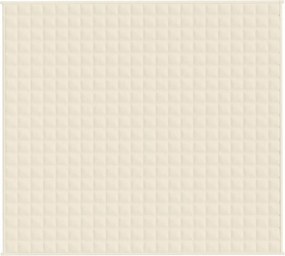 Zátěžová deka světle krémová 200 x 220 cm 9 kg textil 3154875