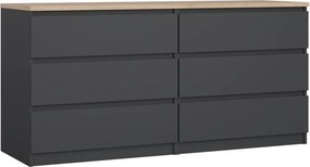 Tmavě šedá komoda 154x76x50 cm Naia – Tvilum