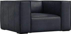 Tmavě modré kožené křeslo Madame – Windsor &amp; Co Sofas