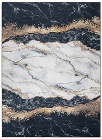 Dywany Łuszczów, Kusový koberec ANDRE Marble 1124, 160x220, černobílá, chodba / předsíň