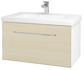 Dřevojas Koupelnová skříň BIG INN SZZ 80 Varianta: N01 Bílá lesk / Úchytka T04 / D02 Bříza