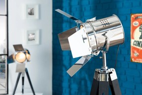 Bighome - Stojací lampa HOLLY, 145cm – černá, stříbrná