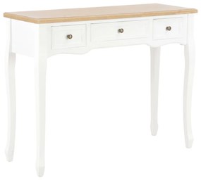 280044 vidaXL 280044  Dressing Console Table with 3 Drawers White