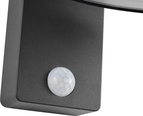 NOR 2418071050 Justina Solar venkovní nástěnné solární svítidlo antracit - NORDLUX