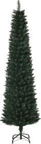 HOMCOM Vánoční stromek 180 cm, vysoce realistický, 380 větviček, nehořlavý, stabilní podstavec, zelená