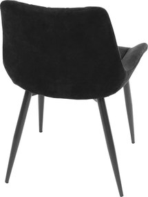 Autronic Jídelní židle, černá látka, černý kov DCL-218 BK2