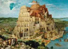 EUROGRAPHICS Puzzle Babylonská věž / 1000 dílků / 68 x 48 cm
