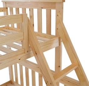 Patrová rozložitelná postel 90/140x200, přírodní, LUINI Kondela 0000235839