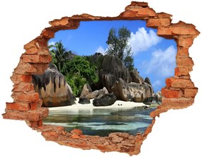 Wallmuralia Nálepka fototapeta 3D výhled Seychely panorama 90x70 cm