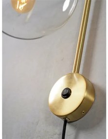 Nástěnné svítidlo WARSAW 20 cm iron/glass, gold IT´S ABOUT RoMi 871624