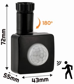 BERGE LED reflektor 200W - senzor pohybu PIR - studená bílá