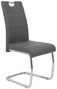 Jídelní židle Flora, šedá ekokůže