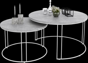 ADRK Furniture Konferenční stolek 2v1 ETTA CT-ETT-W-BE
