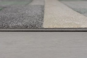 Flair Rugs, POŠKOZENÝ Kusový koberec Hand Carved Cosmos Mint/Grey/Cream, 200x290, zelená, kancelář