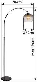 Globo 58227BS - Stojací lampa NEWCASTLE 1xE27/60W/230V
