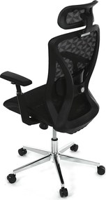 Ergonomická kancelářská židle NILS - černá síťovina