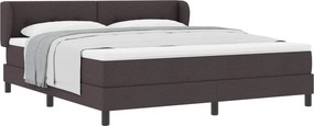 Postel s boxspringem s čelo Tmavě hnědá 180 x 200 cm textil 3340041