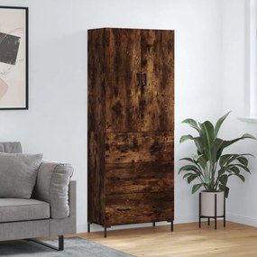 vidaXL Skříň highboard 69,5 x 34 x 180 cm kompozitní dřevo [3195844] Barva: kouřový dub